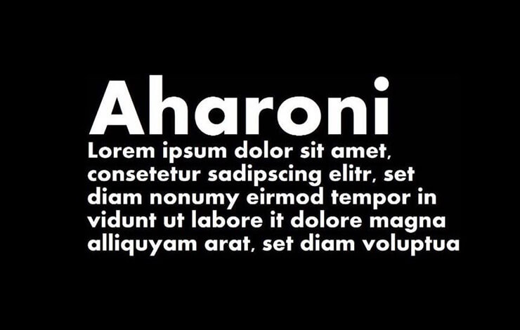 Aharoni Font Free Download - Font Sonic
