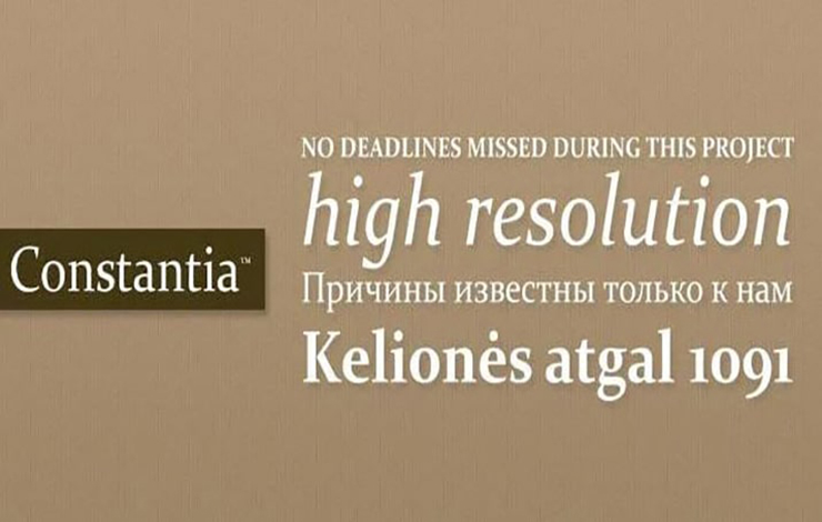 Constantia Font Free Download - Font Sonic