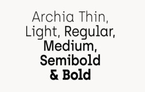 Archia Font Free Download - Font Sonic